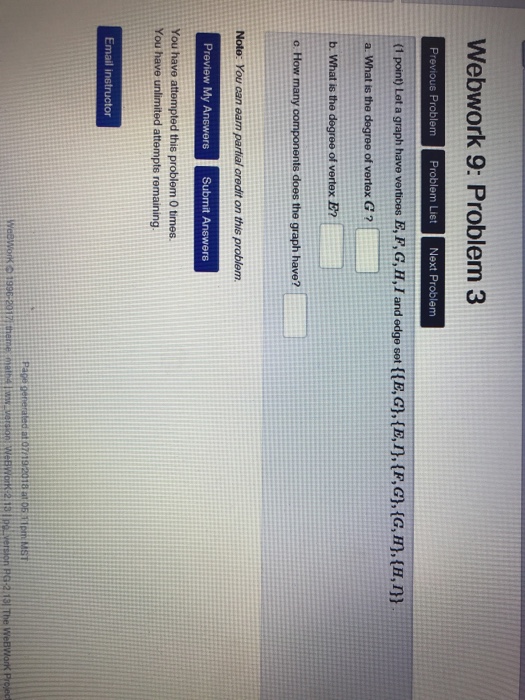 Solved Webwork 9 Problem3 You Have Unlimited Attempts