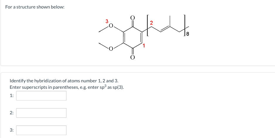 Solved For a structure shown below: Identify the | Chegg.com