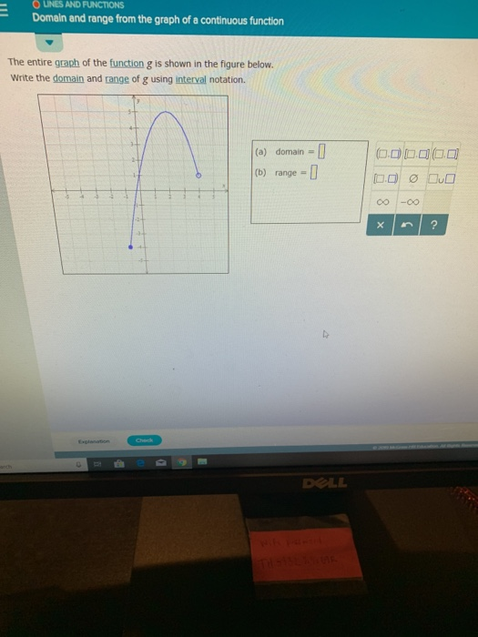 Solved O LINES AND FUNCTIONS Domain and range from the graph | Chegg.com