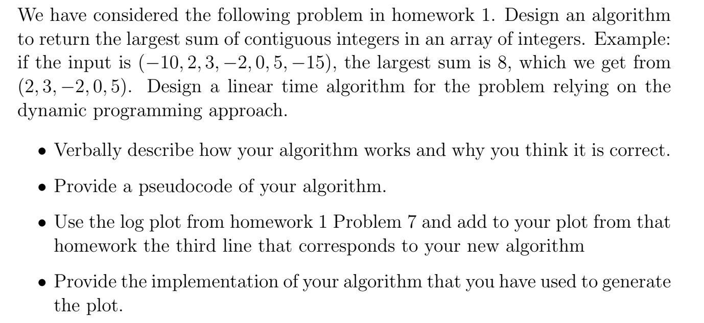 Solved We have considered the following problem in homework | Chegg.com