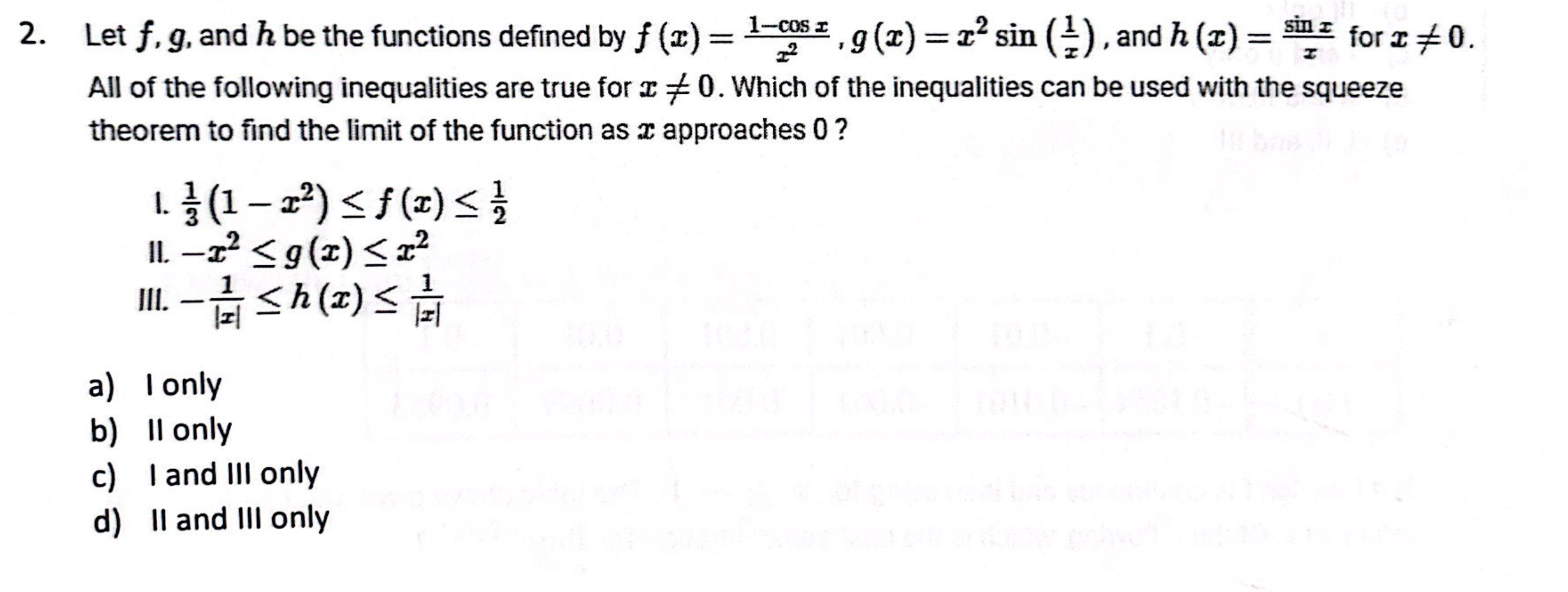 Solved 2. Let f,g, and h be the functions defined by | Chegg.com