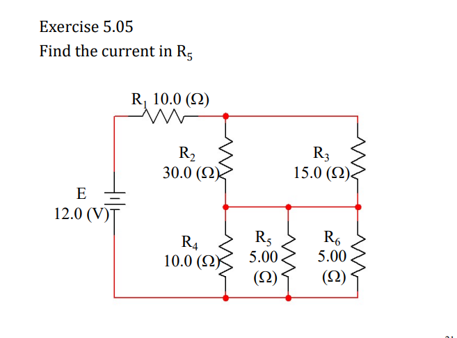 Solved Find the current in R5 | Chegg.com