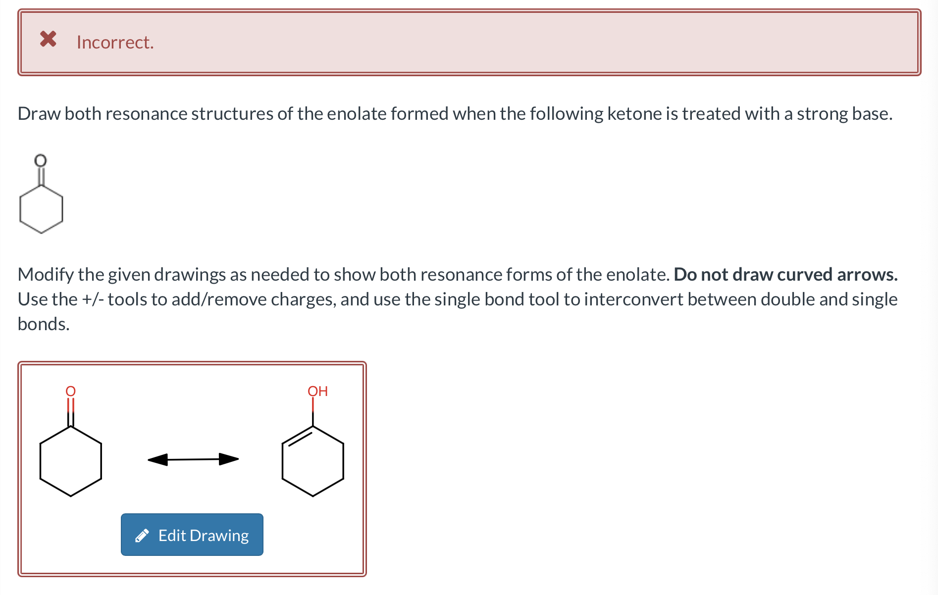 Solved Draw both resonance structures of the enolate formed | Chegg.com