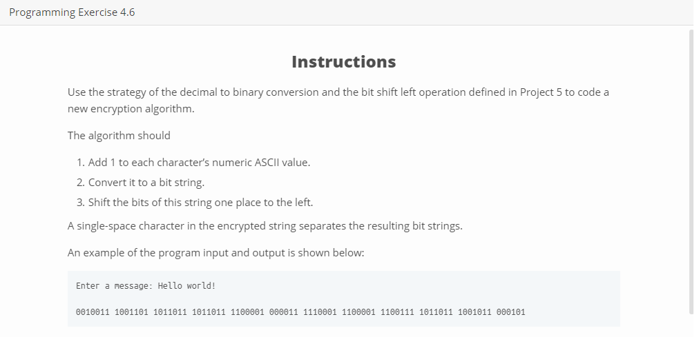 Solved Programming Exercise 4.6 Use the strategy of the | Chegg.com