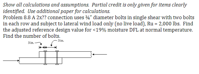 Solved Show all calculations and assumptions. Partial credit | Chegg.com