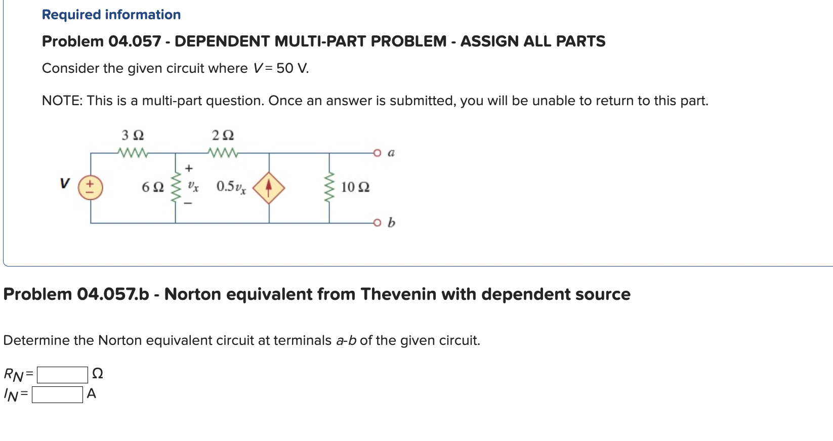 Solved Problem 04.057 - DEPENDENT MULTI-PART PROBLEM - | Chegg.com