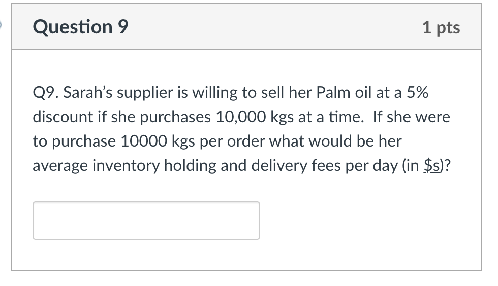 Solved Sarah's Organic Soap (Q8 - Q10) Sarah's Organic Soap | Chegg.com