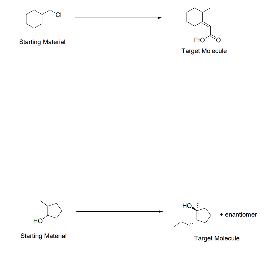 Solved Propose a synthesis for each of the Target Molecules | Chegg.com