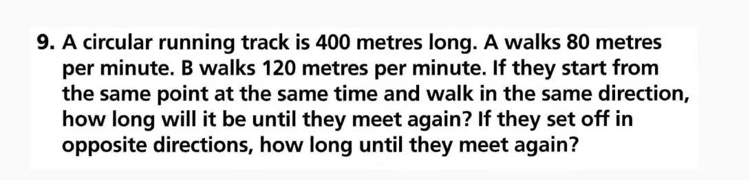 Solved 9. A circular running track is 400 metres long. A | Chegg.com