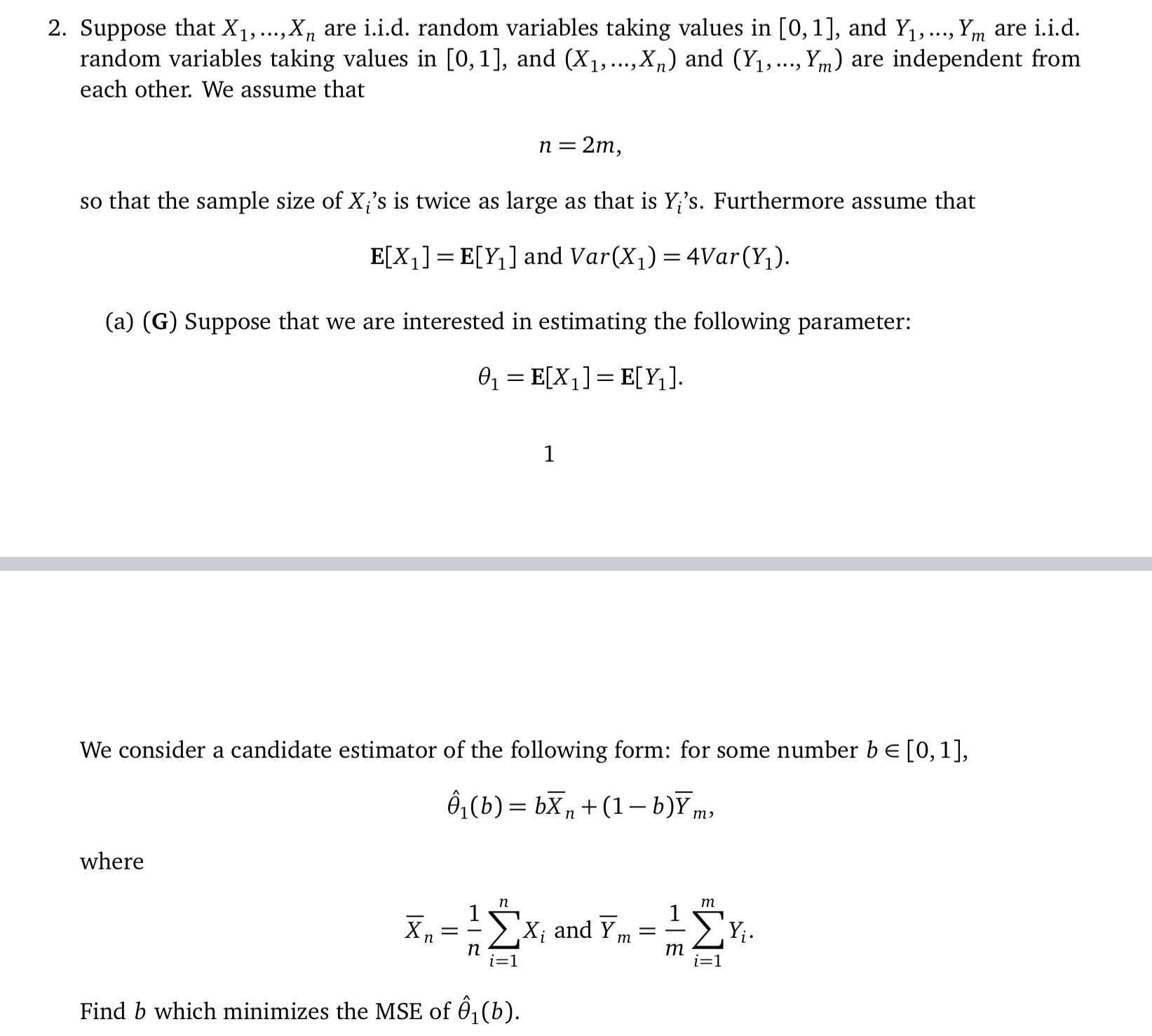 Solved 2. Suppose that X1,...,X, are i.i.d. random variables | Chegg.com