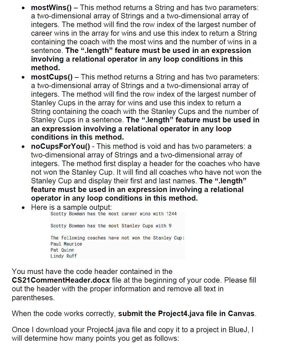Create a project and class named Project4 in BlueJ. | Chegg.com