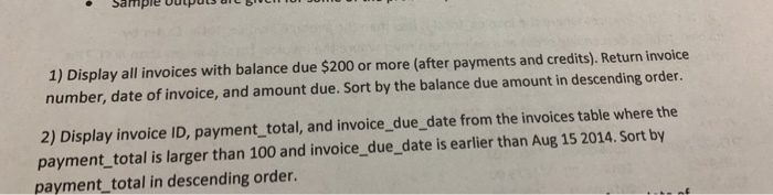 Solved need help solving in SQL solution in a single .sql | Chegg.com