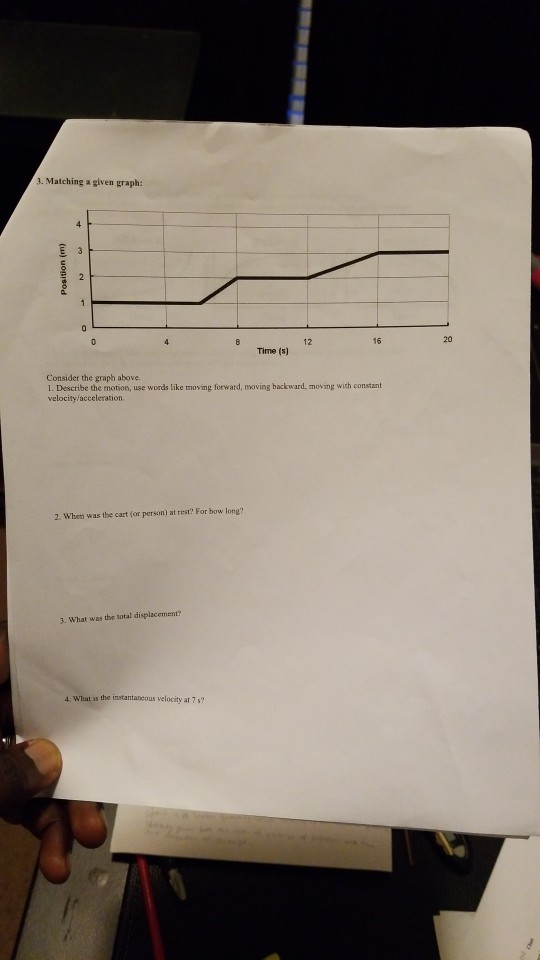 Solved 1-Making and Interpreting Displacement-time Graphs 1. | Chegg.com