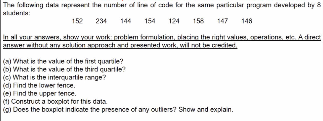 Solved The following data represent the number of line of | Chegg.com