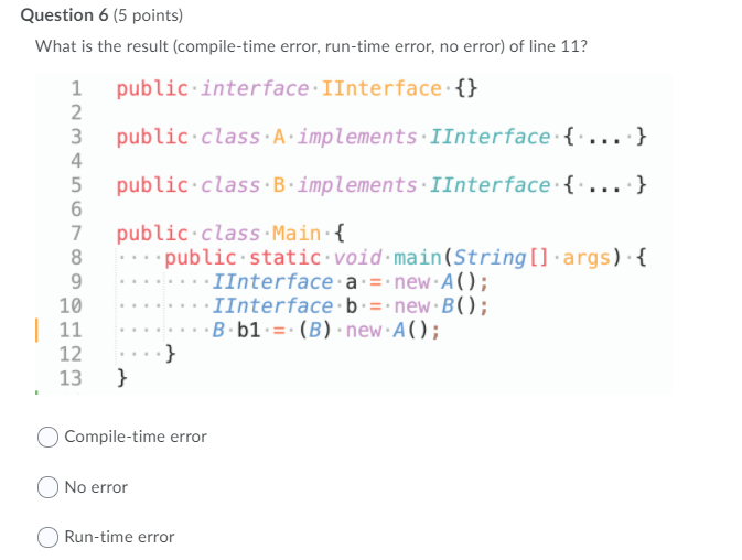 Solved Question 6 (5 points) What is the result | Chegg.com