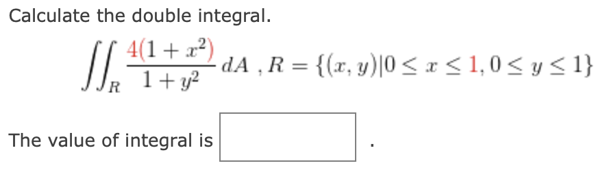 Solved Calculate the double integral. | Chegg.com