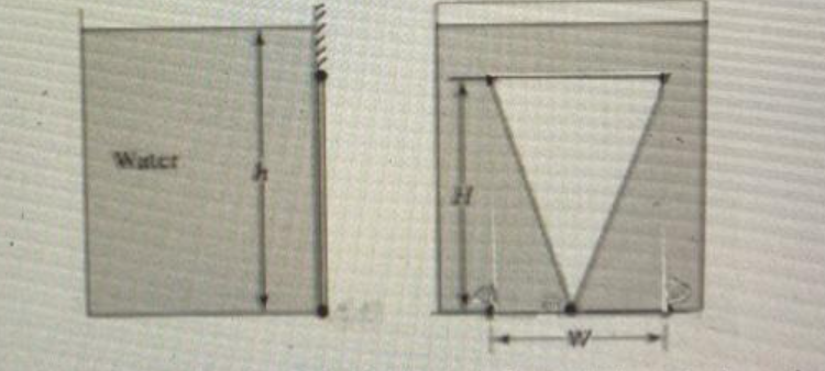Solved The triangular gate shown in the figure is pivoted | Chegg.com