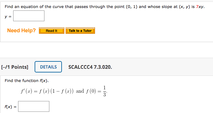 Solved Find an equation of the curve that passes through the | Chegg.com