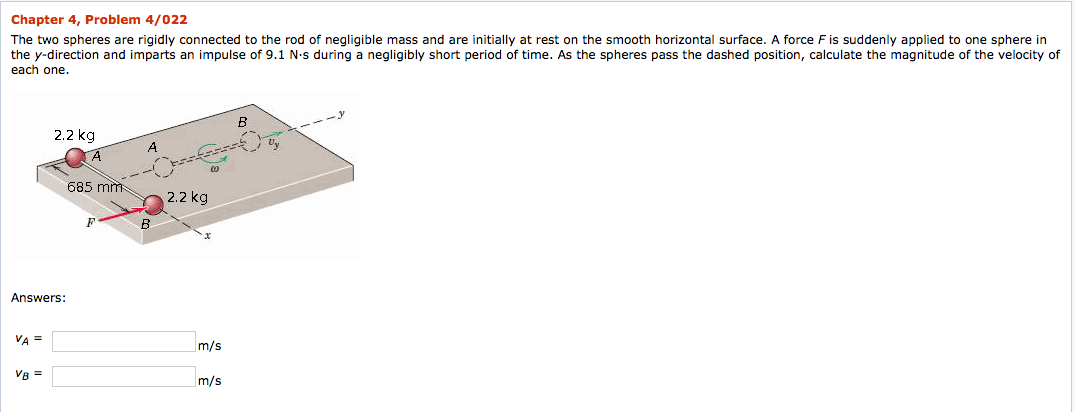 Solved Chapter 4, Problem 4/022 The two spheres are rigidly | Chegg.com