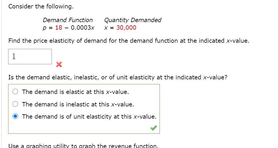 Solved Consider the following. Demand Function p = 18 - | Chegg.com