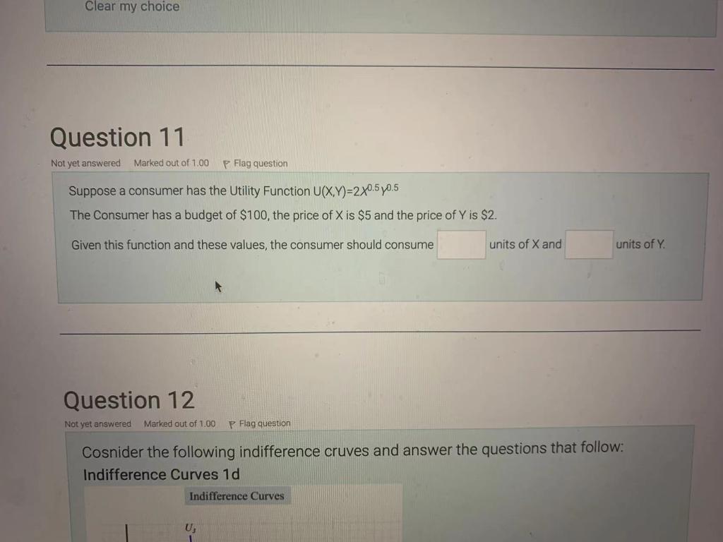 Solved Clear my choice Question 11 Not yet answered Marked | Chegg.com