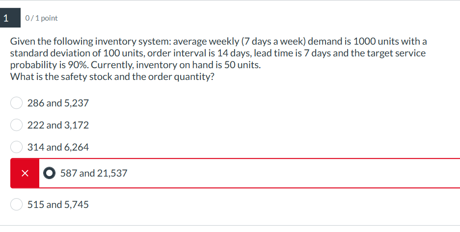 Given the following inventory system: average weekly | Chegg.com