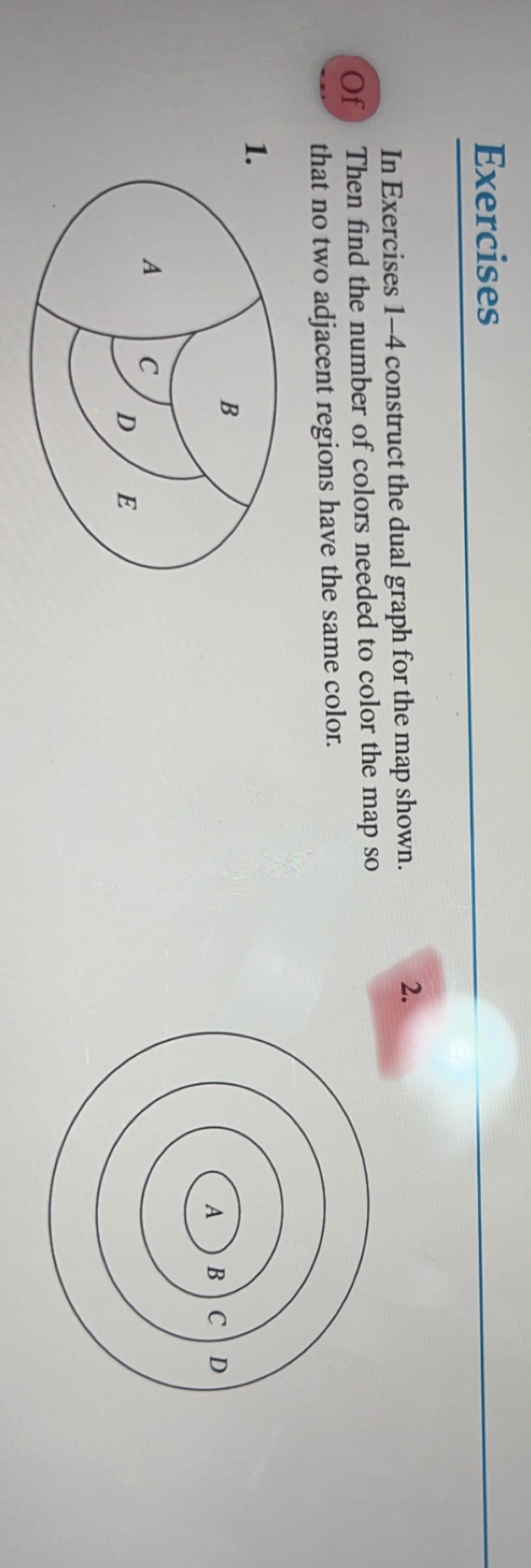 Solved ExercisesIn Exercises 1-4 ﻿construct the dual graph | Chegg.com