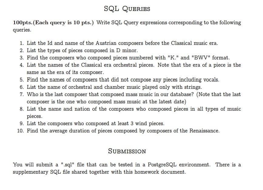 Solved Suppose you are given the following schema for a | Chegg.com
