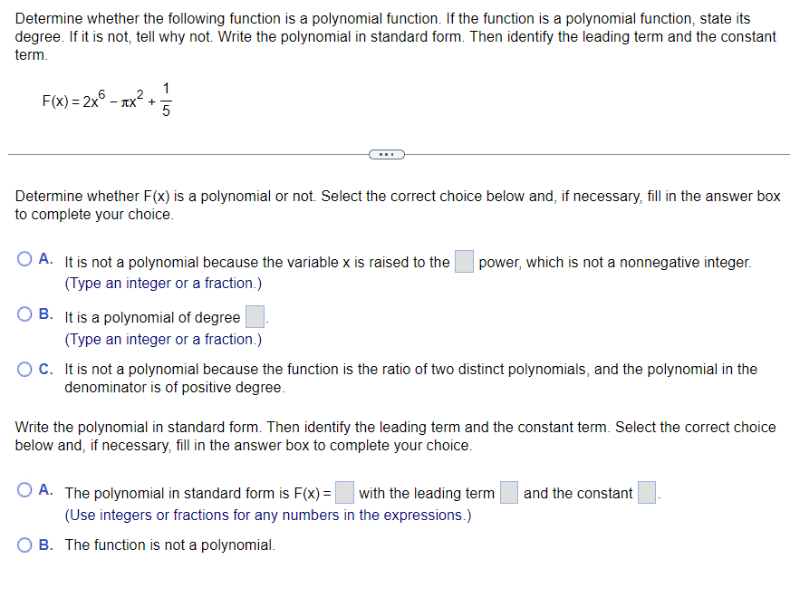 Solved Which rational function has the given graph? A. | Chegg.com