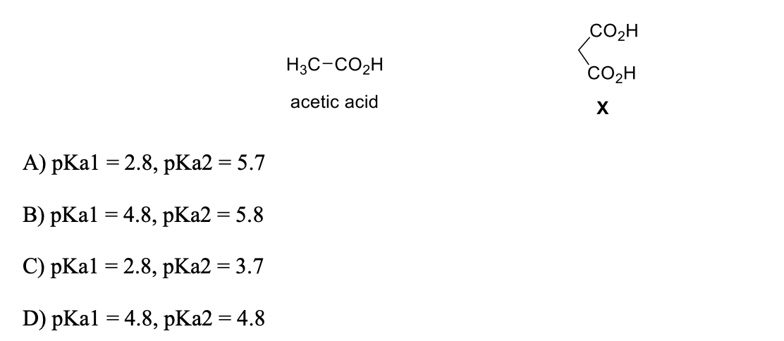 Solved The pKa of acetic acid is 4.8. What are the | Chegg.com