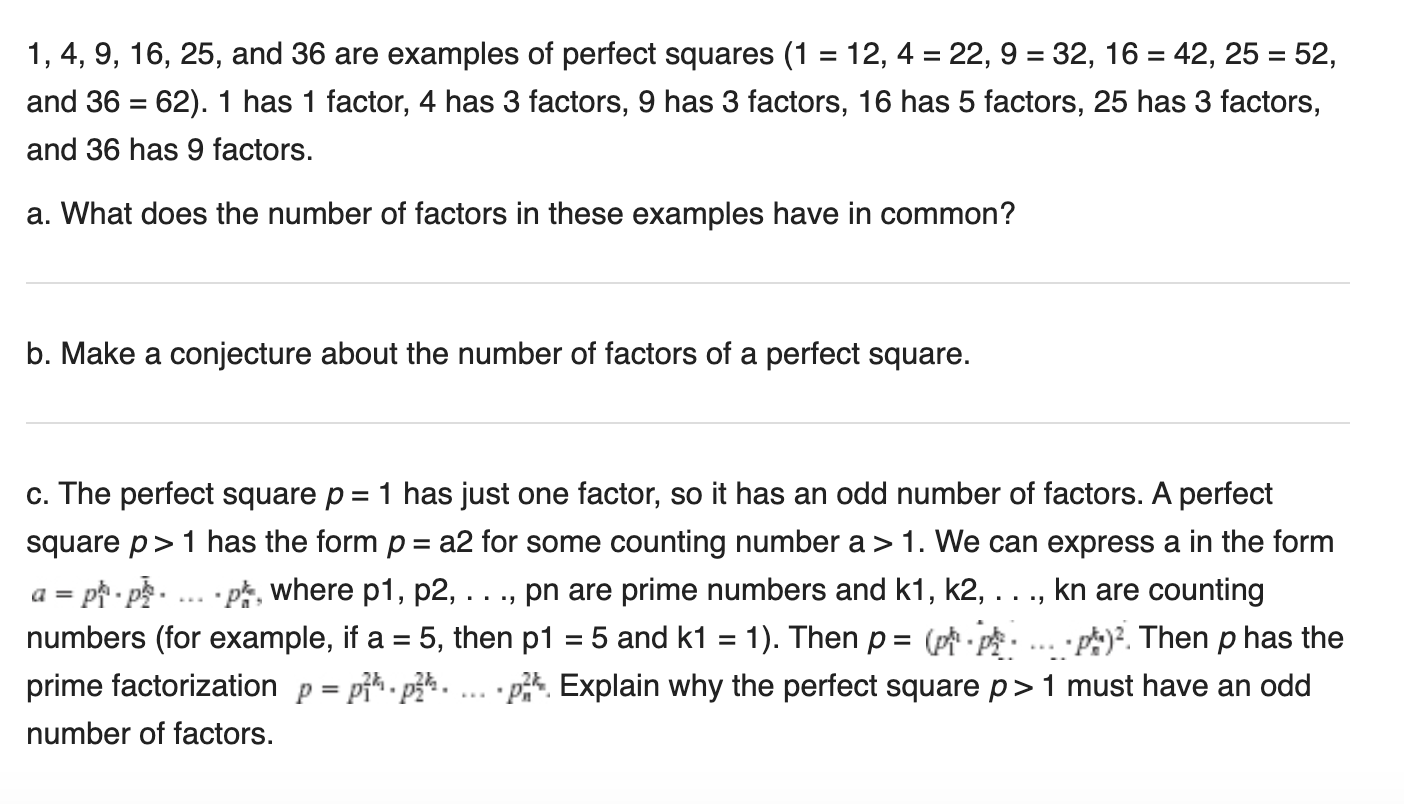 Perfect Squares 1 25