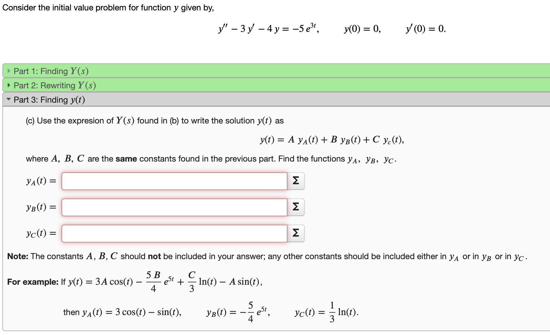 Solved Consider the initial value problem for function y | Chegg.com