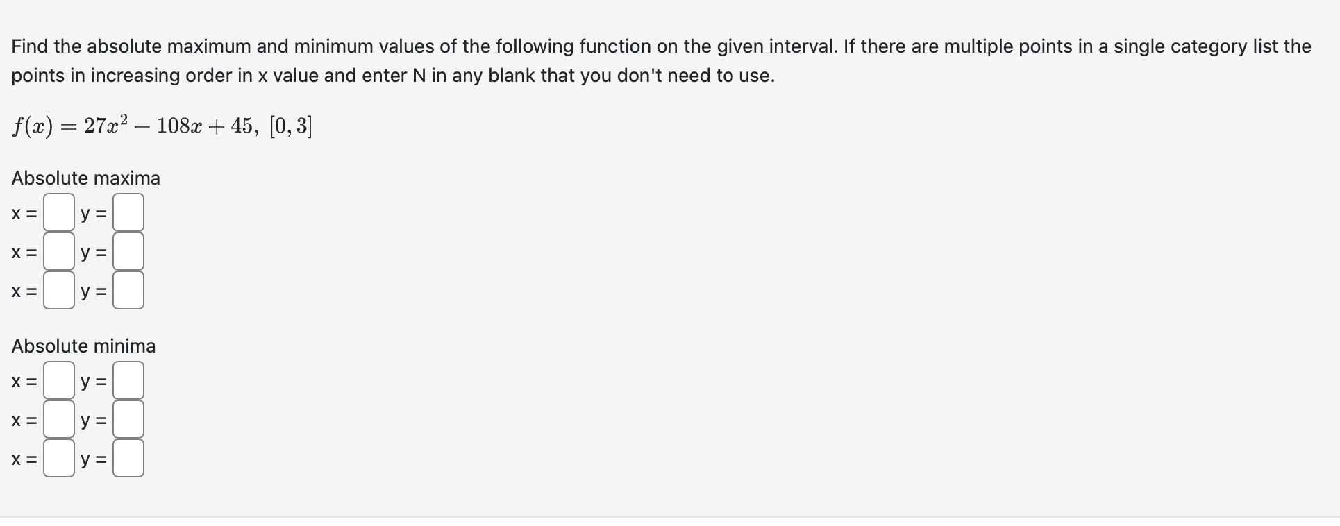 Solved Find the absolute maximum and minimum values of the | Chegg.com