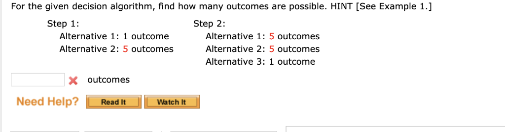 Solved For the given decision algorithm, find how many | Chegg.com
