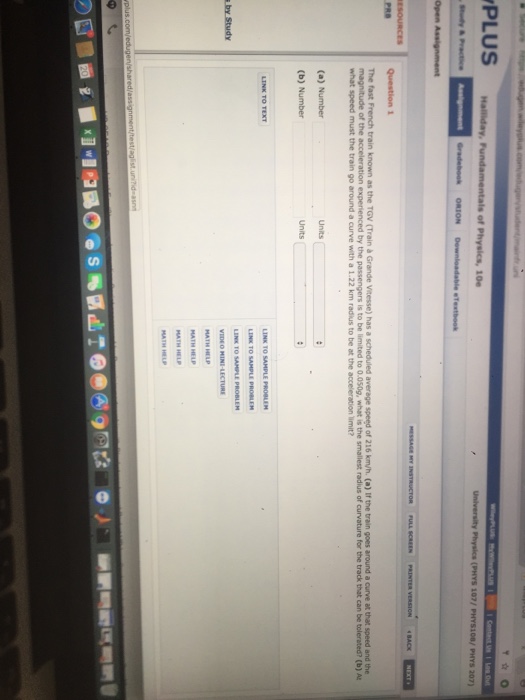 Solved PLUS Halday, 10e PRS The fast what speed must the | Chegg.com