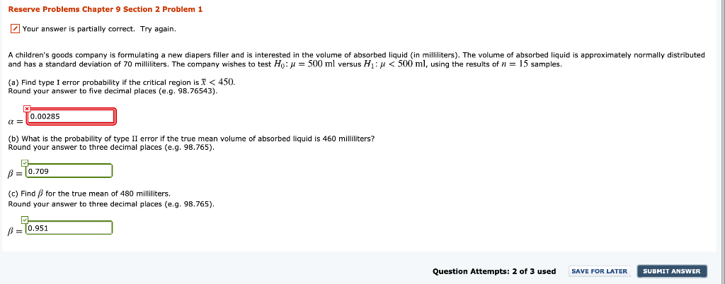 Solved Reserve Problems Chapter 9 Section 2 Problem Your | Chegg.com