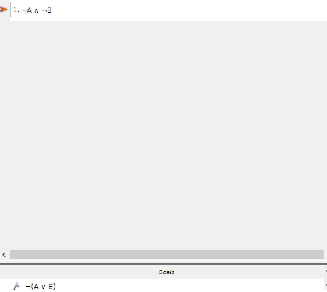 Solved 1. GAMB Goals F -(A v B) | Chegg.com
