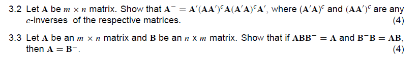 Solved 3.2 Let A be m x n matrix. Show that A = A | Chegg.com