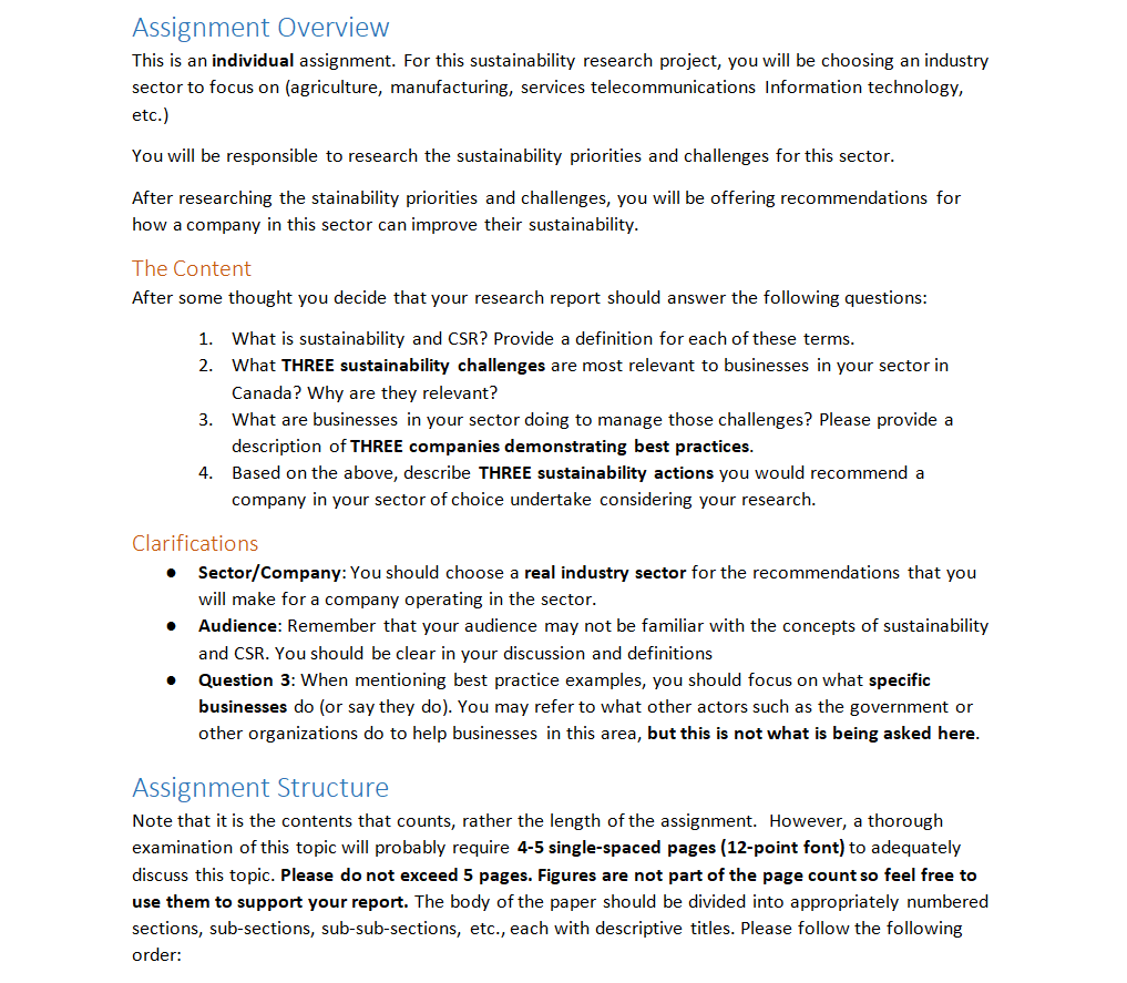 Assignment Overview This is an individual assignment. | Chegg.com