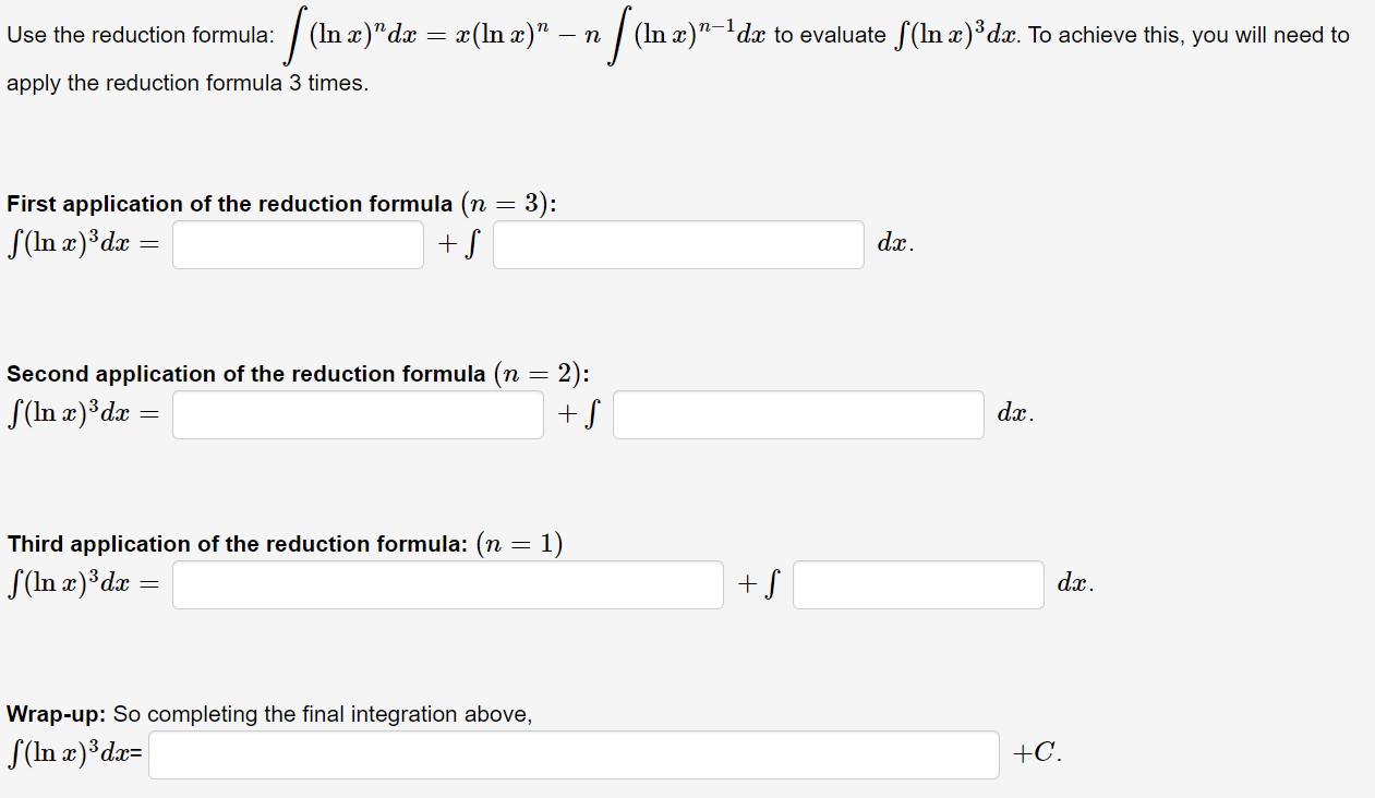 Solved Use integration by parts to establish the reduction | Chegg.com