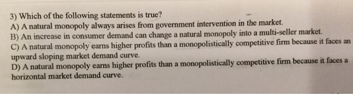 Solved 3) Which of the following statements is true? A) A | Chegg.com