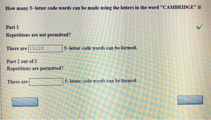 Solved How many 5-letter code words can be made using the | Chegg.com