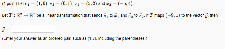 Solved Let T:R2→R2T:R2→R2 be a linear transformation | Chegg.com
