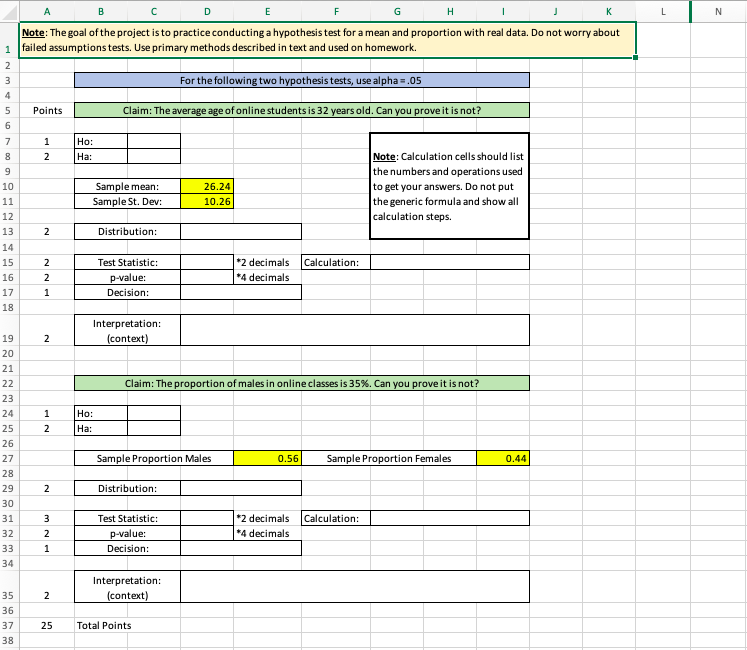 Solved (25 points) Part 4 - Hypothesis Testing (Module 6): | Chegg.com
