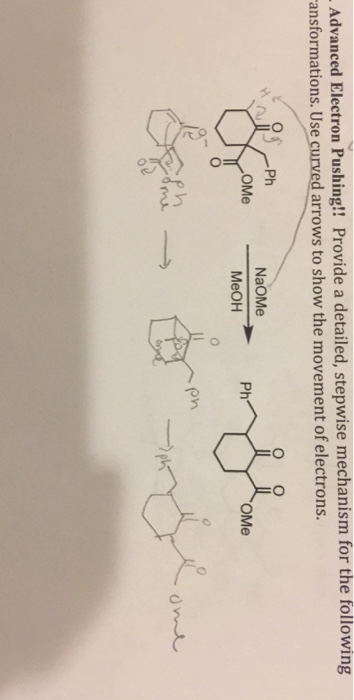 Solved Advanced Electron Pushing!! Provide a detailed, | Chegg.com