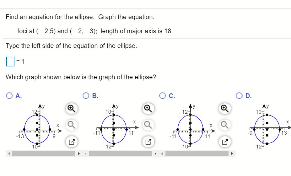 Solved Find an equation for the ellipse. Graph the equation | Chegg.com