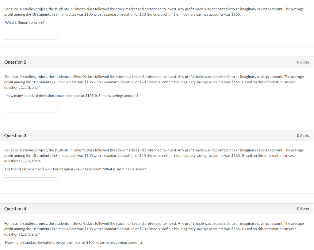 Solved For a social studies project, the students in Simon's | Chegg.com