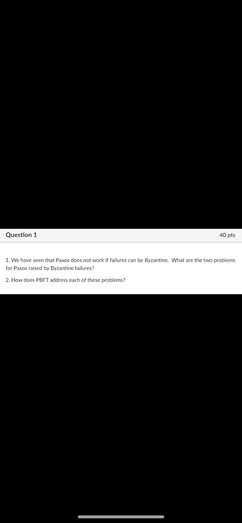 Solved 1. We have seen that Paxos does not work if failures | Chegg.com