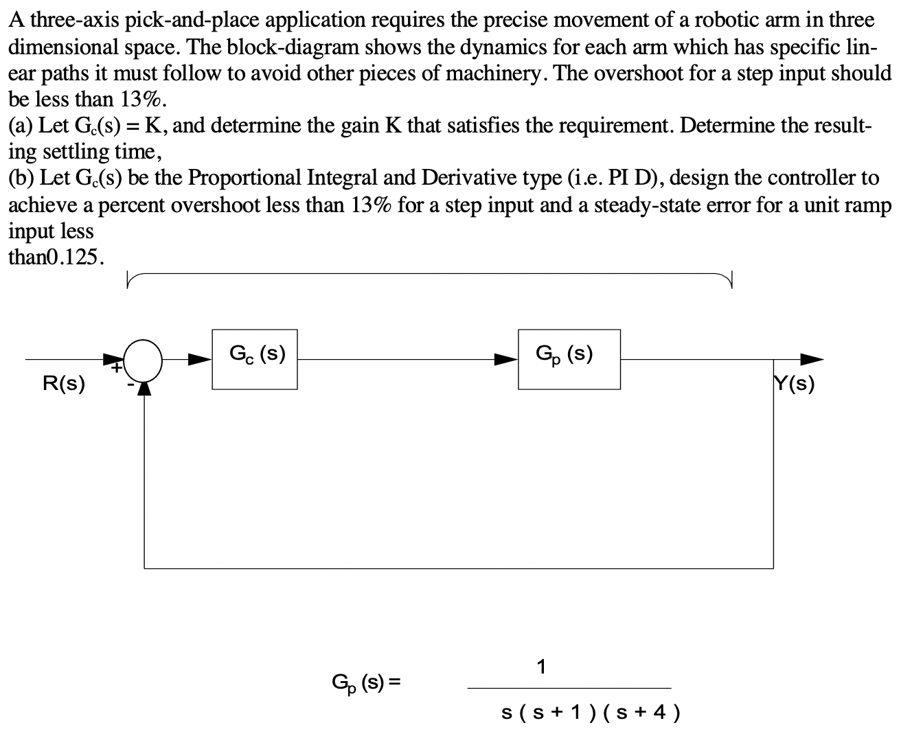 Solved A three-axis pick-and-place application requires the | Chegg.com