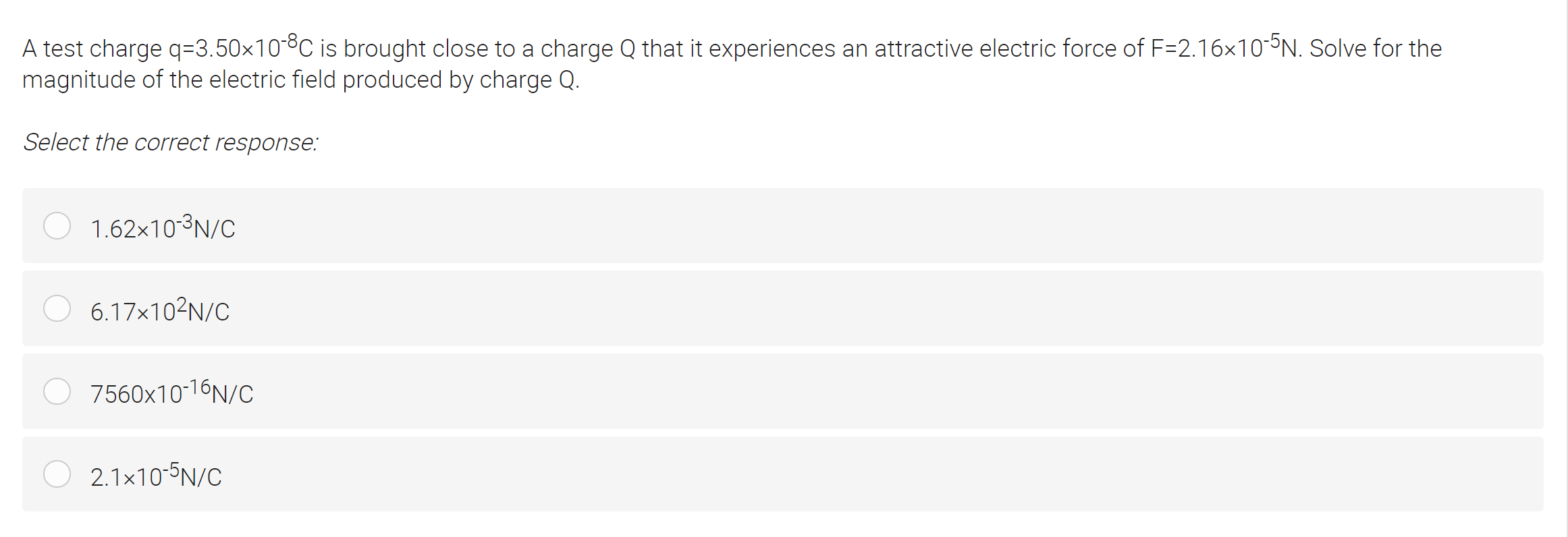 Solved A test charge q=3.50x10-8C is brought close to a | Chegg.com
